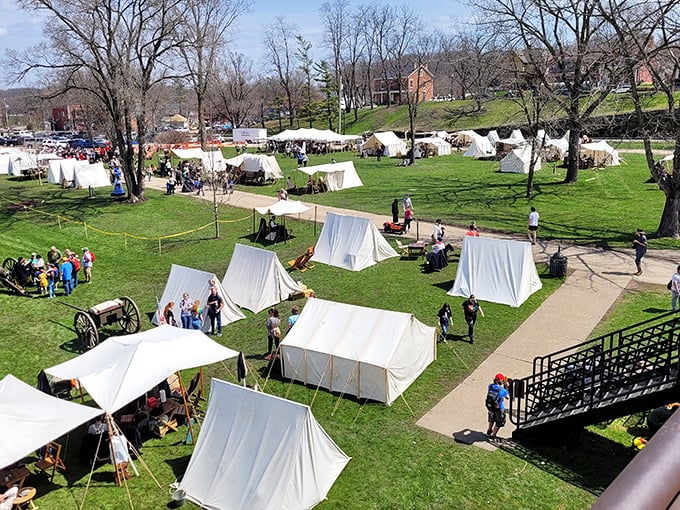 Depot Park offers a peaceful respite where the gentle flow of the Galena River provides nature's soundtrack to your afternoon daydreams.
