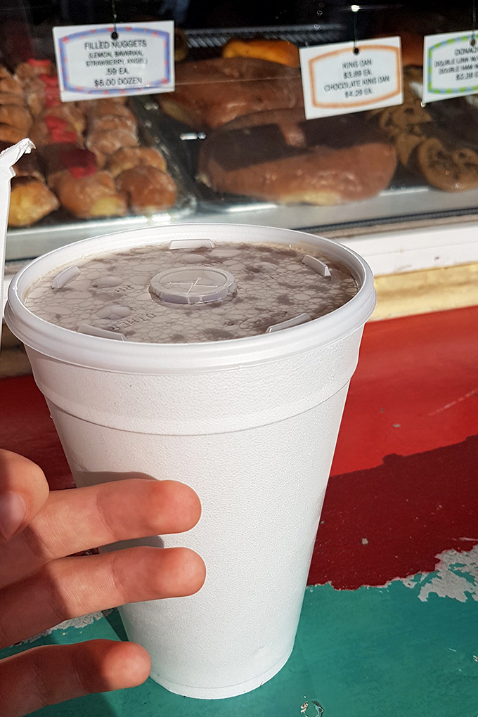 Coffee &ndash; served hot, strong and judgment-free, regardless of how many donuts you've already consumed. The perfect partner in delicious crime.