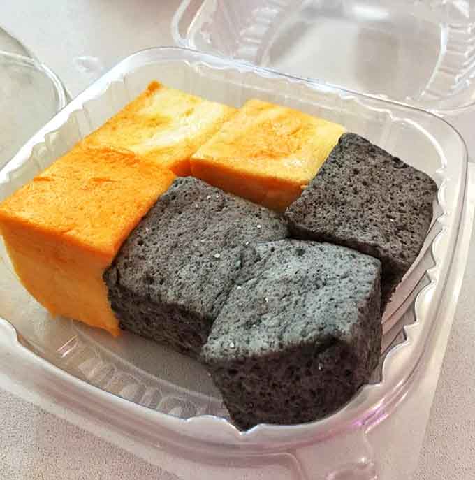 The marshmallow rainbow – vanilla, chocolate, cookies and cream, and more – each cube a different adventure waiting to melt in your mouth.