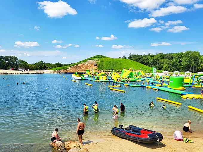 This floating water park transforms ordinary humans into temporary aquatic superheroes &ndash; no cape required, just courage.