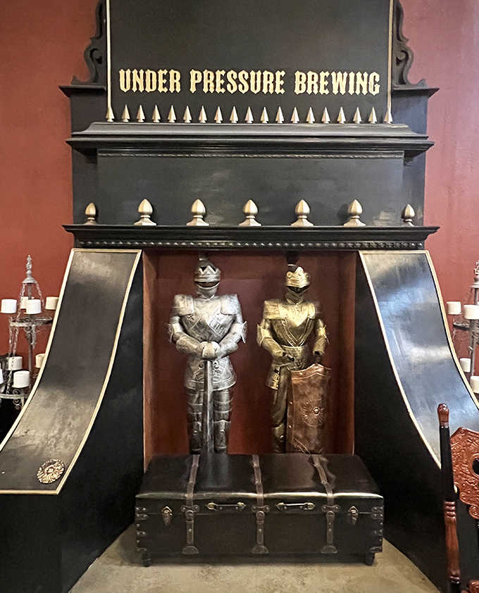 These knights stand eternal guard over the brewery's treasures&mdash;not gold or jewels, but the secret recipes to their remarkable craft beers.