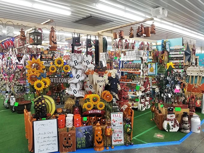 Halloween decorations transform an ordinary corner into a festive autumn wonderland &ndash; spooky meets charming in the best way.