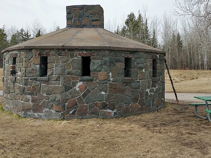 This historic stone structure has weathered decades of Superior storms, standing as testament to craftsmanship from a bygone era.