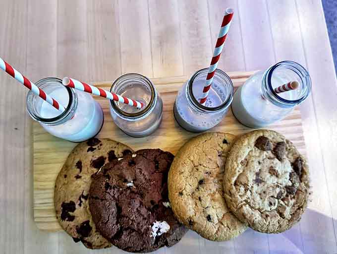 The Milk & Cookie Flight lets your inner eight-year-old experiment with different dunking combinations &ndash; science has never tasted so sweet.