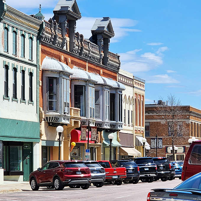 Historic storefronts line New Ulm's streets, housing businesses that have served the community for generations with old-world charm.