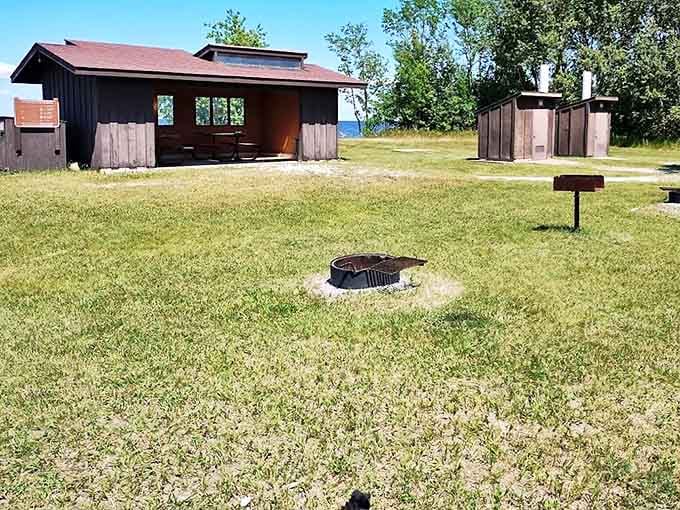 Rustic amenities blend seamlessly into the landscape, proving comfort and wilderness can be friendly neighbors.