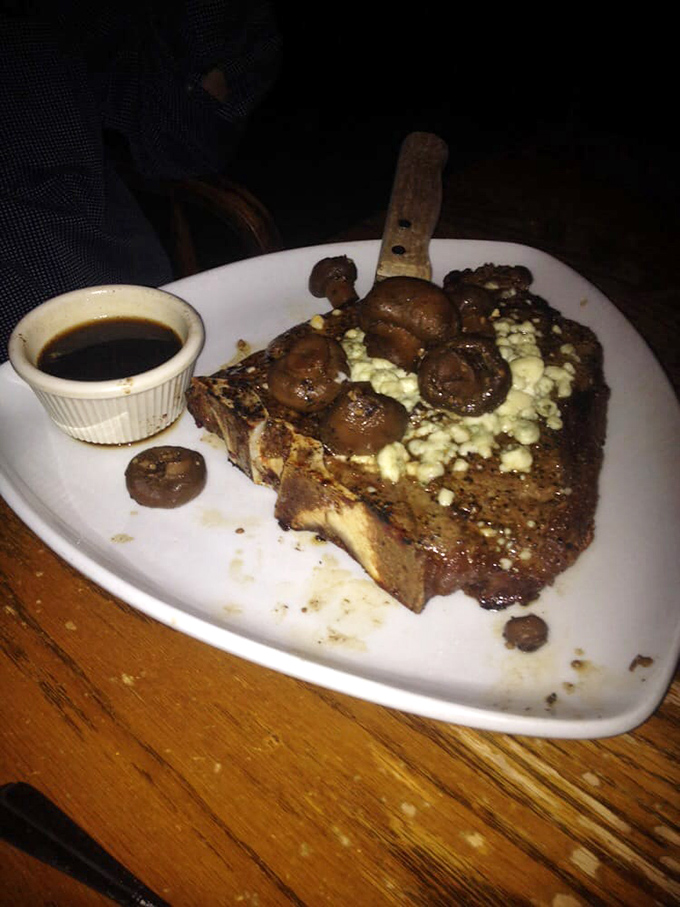 When a steak comes with a bone handle, you know you're not in chain restaurant territory anymore.