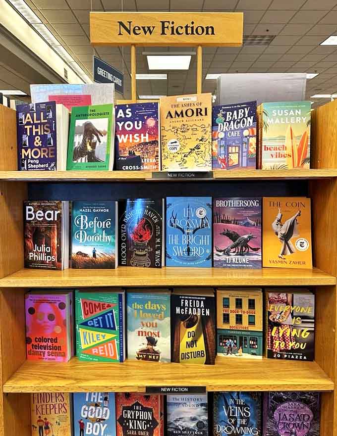 The New Fiction section showcases colorful contemporary titles from "Baby Dragon Caf&eacute;" to "The Bright Sword" &ndash; tomorrow's classics today.