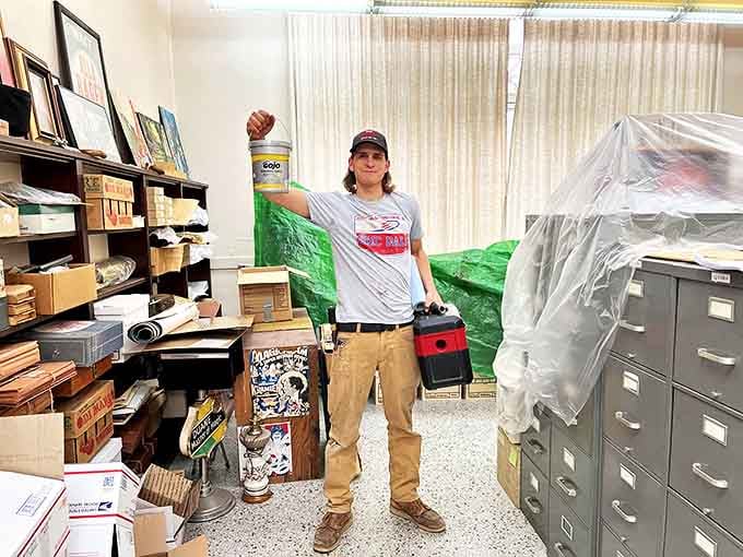 Behind every great museum is a passionate team preserving magical history. This storage area holds treasures waiting for their moment in the spotlight.