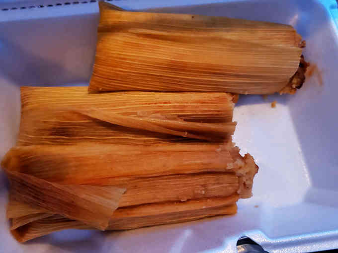 Wrapped like little presents, these authentic tamales promise steamed corn masa perfection with savory fillings that transport you straight to Mexico.