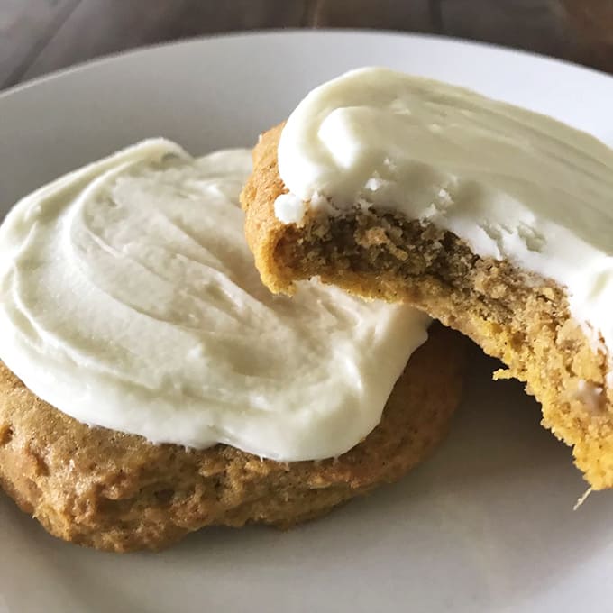 Frosted pumpkin cookies bring fall flavors in soft, cake-like bites that disappear faster than leaves in November.