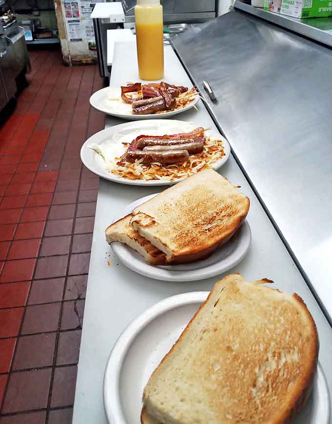 This breakfast spread showcases the cafe's commitment to generous portions and quality ingredients that actually taste like food should.