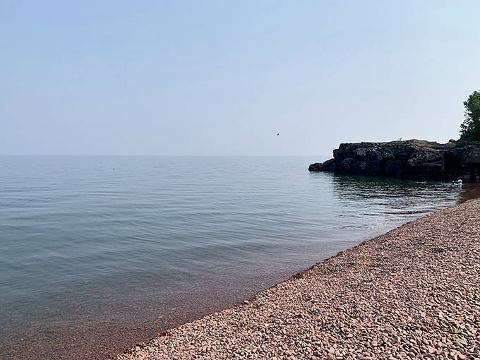 Serenity now! When Lake Superior settles into glass-like stillness, Iona's Beach becomes a meditation spot like no other.