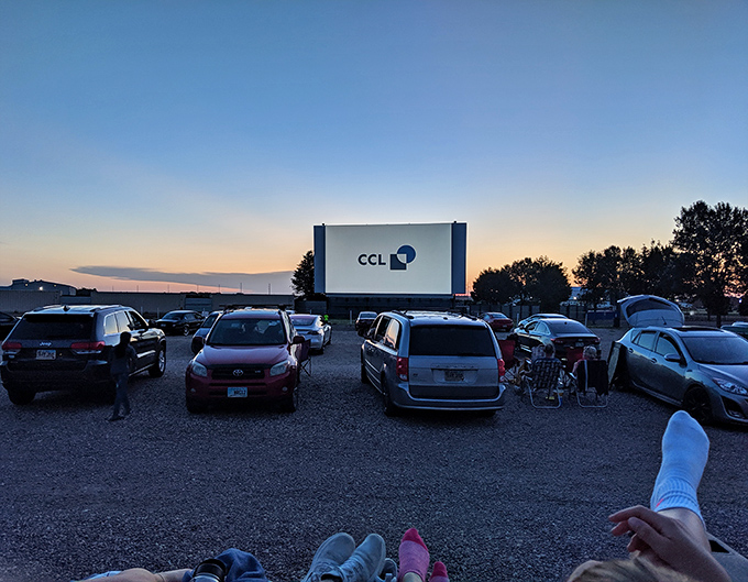 Vehicles line up perfectly, creating a temporary community united by storytelling and starlight.