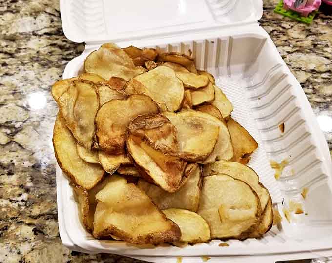 These aren't your average potato chips &ndash; they're golden, hand-cut treasures with perfect crispness and just the right amount of salt. Addictive doesn't begin to describe them.