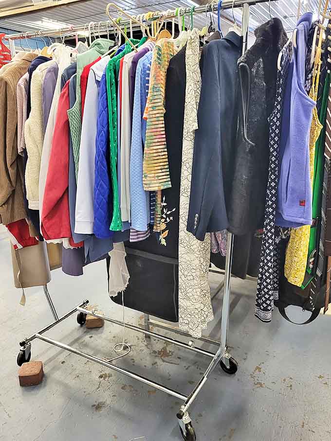 The clothing racks: a fashion timeline you can actually wear, where vintage treasures hide between everyday finds.