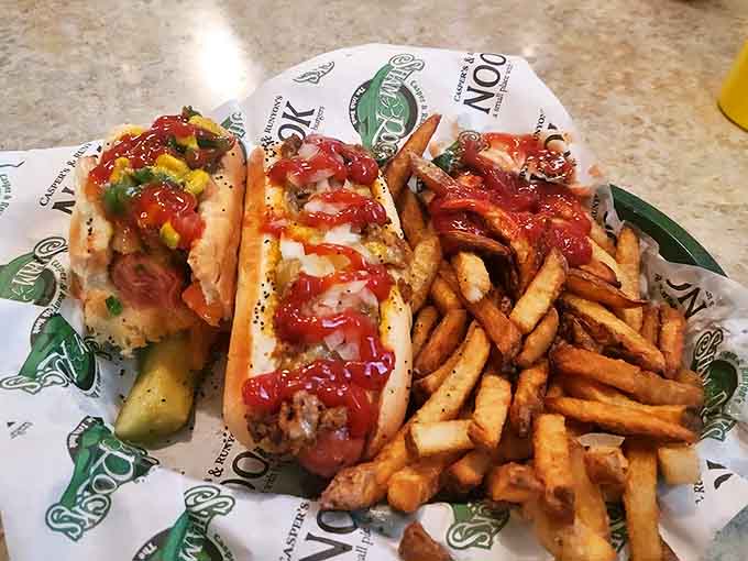 Hot dogs elevated to an art form &ndash; snappy, substantial, and adorned with toppings that transform this simple classic into something extraordinary.