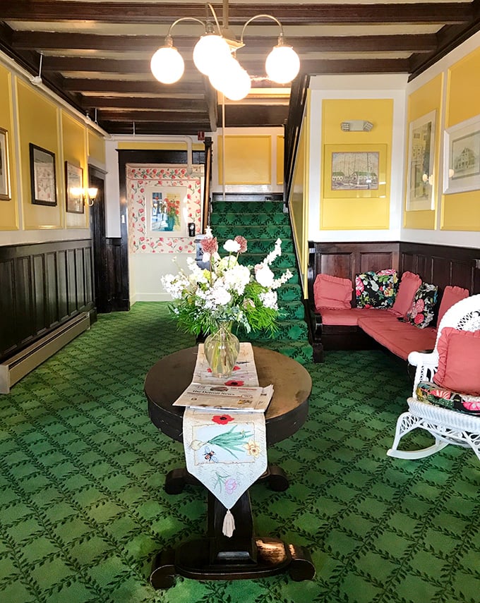 The lobby's wooden staircase and vintage furnishings create the perfect setting for your personal period drama &ndash; bonnets and top hats optional.