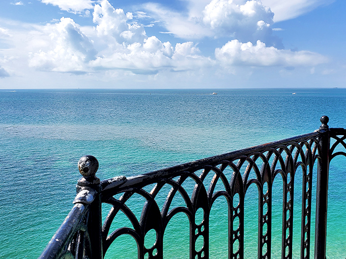 The view from the lighthouse balcony offers a perspective that turns even the most jaded Floridian into a wide-eyed tourist.