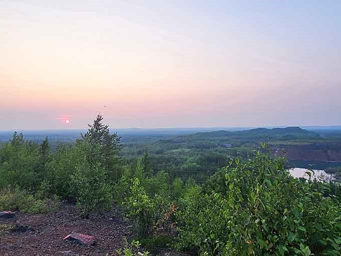 That magical moment when the setting sun turns everything to gold, transforming an industrial landscape into a dreamscape.