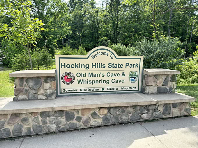 The welcome sign promises adventure, but doesn't mention the side effects: spontaneous gasps and chronic camera-reaching.