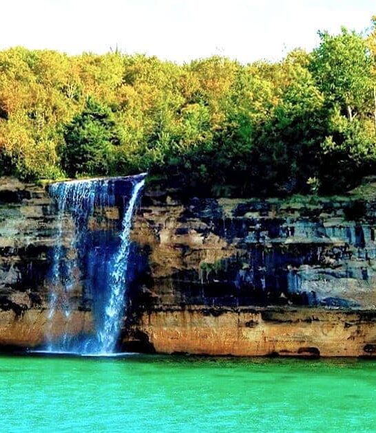 70 foot waterfall michigan ftr