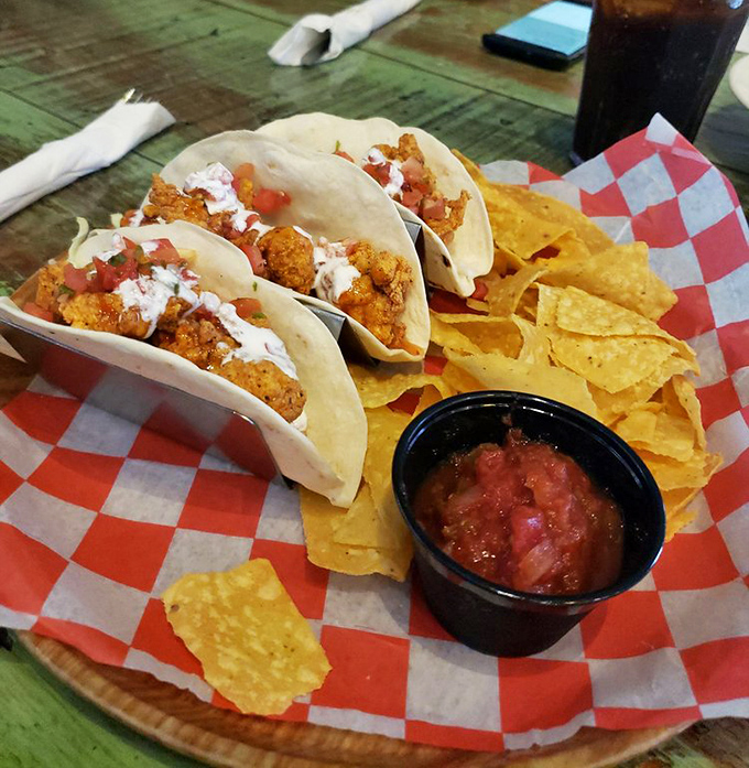 Alligator tacos bring swamp-meets-sea adventure to your palate, proving that sometimes the most unexpected combinations make the best meals.