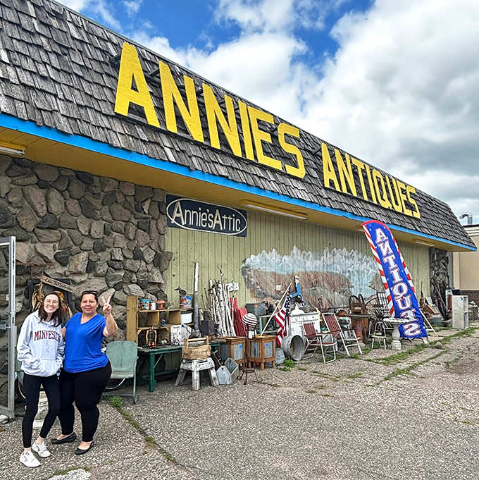 Annie's Antiques announces itself boldly, promising a treasure trove of genuine antiques that attract collectors from across the Midwest.