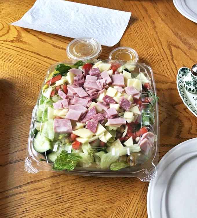 The antipasto salad brings a rainbow of Italian deli favorites to your table&mdash;proof that Cloverleaf knows vegetables deserve love too.