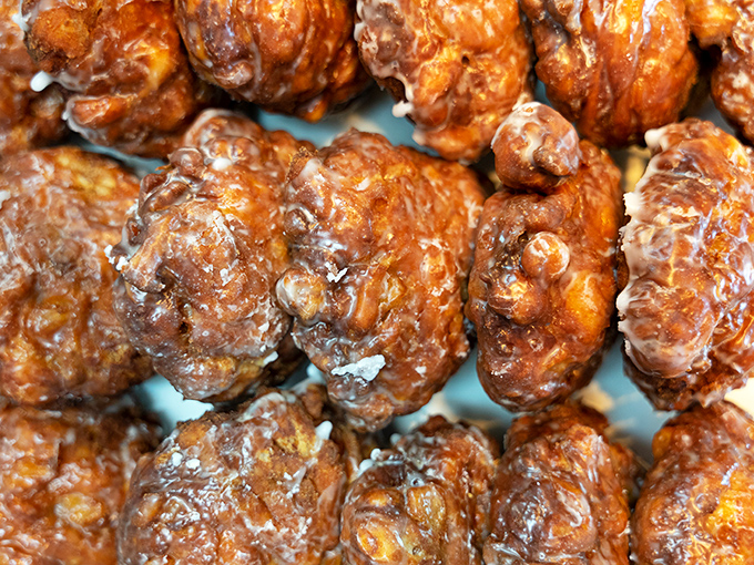 Apple fritters that look like they've been working out &ndash; muscular, golden-brown contenders that make ordinary fritters seem like they're not even trying.