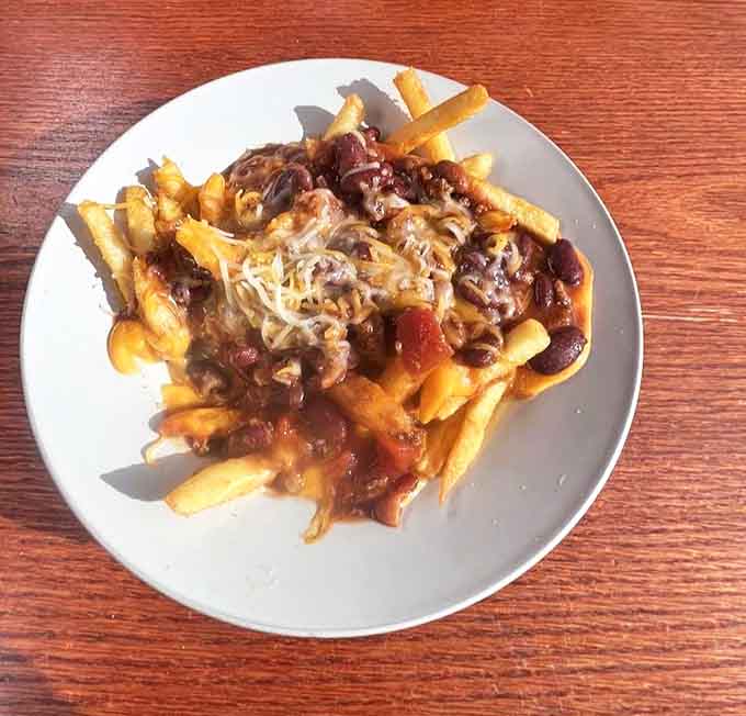 Chili cheese fries prove that sometimes lunch needs to be a little indulgent, a little messy, and completely satisfying.