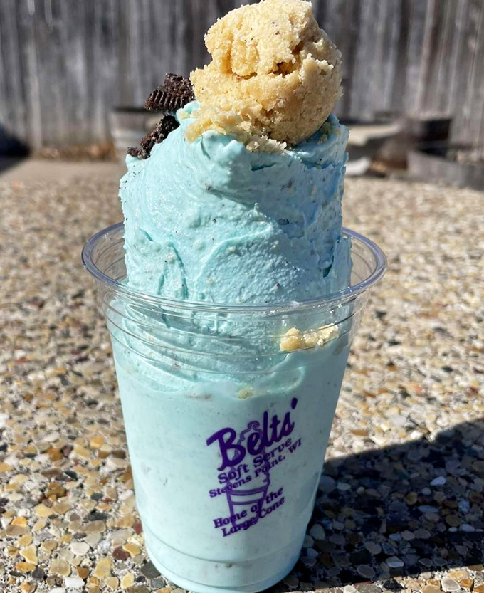 Cookie Monster would approve of this flurry masterpiece &ndash; a perfect symphony of vanilla soft serve and chocolate cookie chunks.