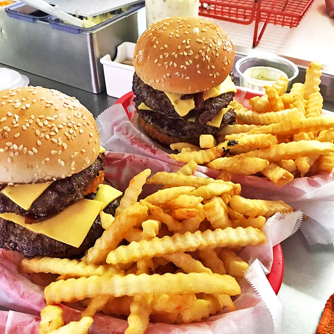 Double cheeseburgers that make fast food chains weep with inadequacy &ndash; hand-formed patties and melty cheese create the ultimate comfort food.