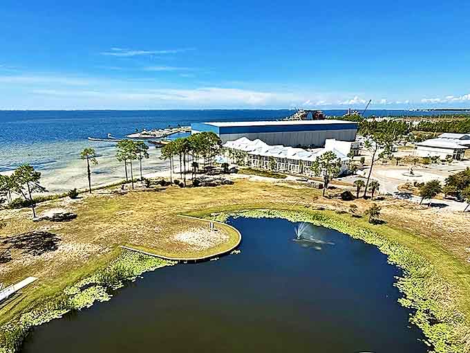 That view toward St. Joseph Bay explains why lighthouse keepers didn't mind the isolation when their office had panoramic water views.