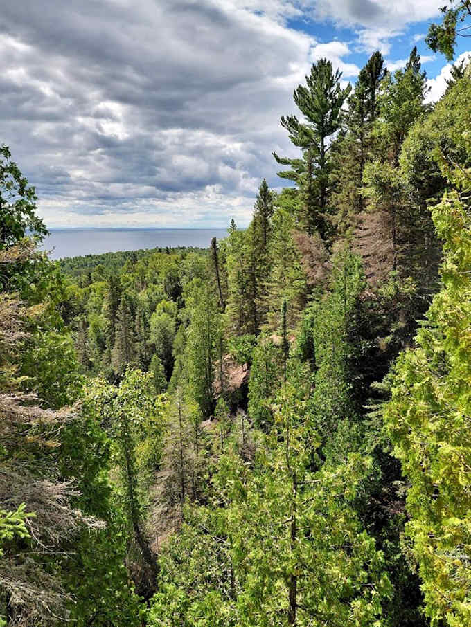 From this overlook, Lake Superior stretches to the horizon &ndash; a reminder that all this water eventually joins something even greater.