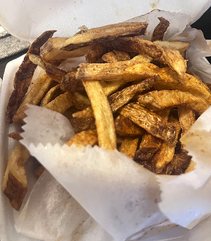 Hand-cut fries with that perfect golden crunch. The kind that make you wonder why anyone would ever eat the frozen kind again.