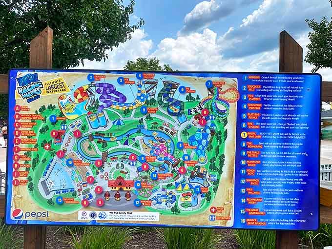 The treasure map to aquatic adventure &ndash; where "X" marks every spot you'll emerge from soaking wet and inexplicably hungry.