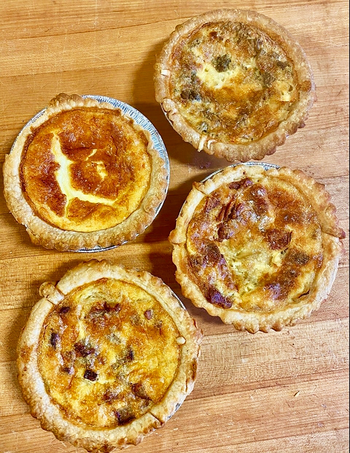 Mini Quiches: These savory palm-sized delights prove that Benny's excels beyond sweet treats, with buttery crusts cradling egg-filled goodness.