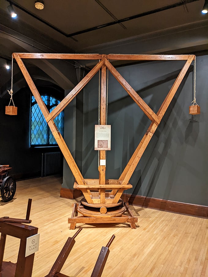 Leonardo da Vinci would be jealous of this wooden contraption &ndash; part torture device, part engineering marvel, all fascinating historical ingenuity.