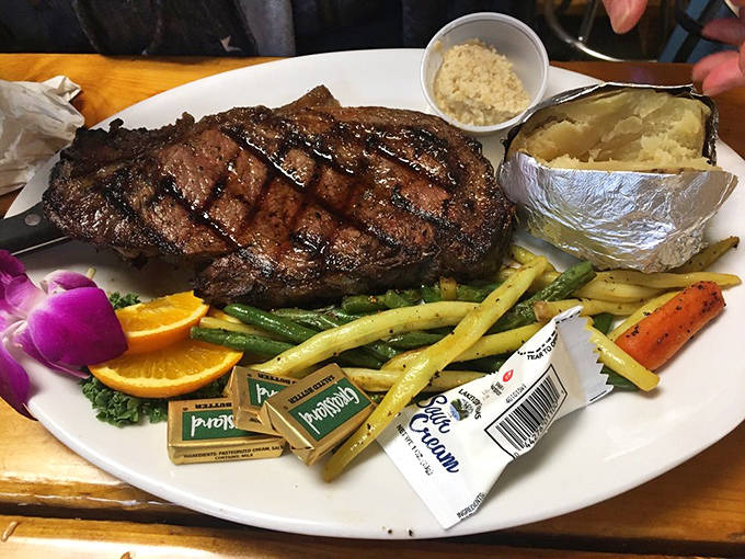 This isn't just a steak &ndash; it's a celebration on a plate, complete with all the fixings and enough protein to fuel your next north woods adventure.