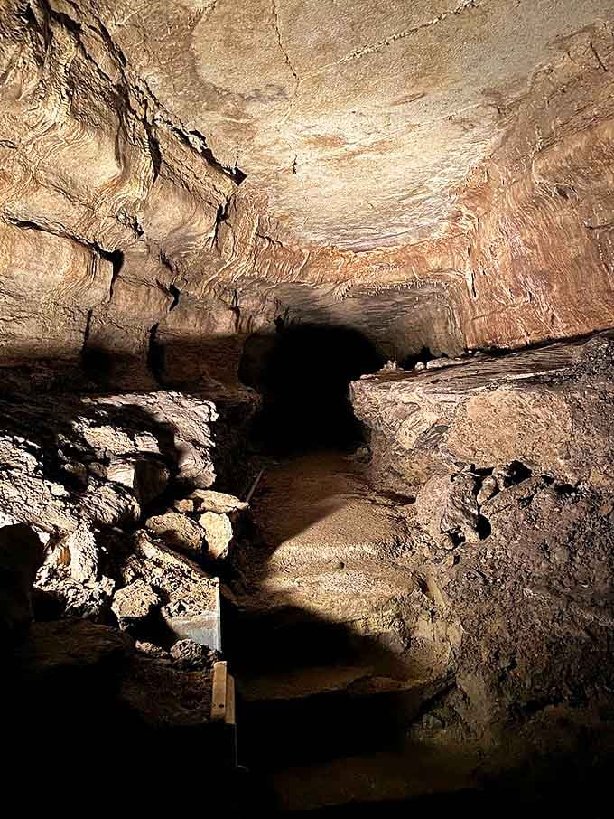 Time's patient artwork: Thousands of years of dripping water sculpted this underground chamber, creating a natural cathedral beneath Minnesota's surface.
