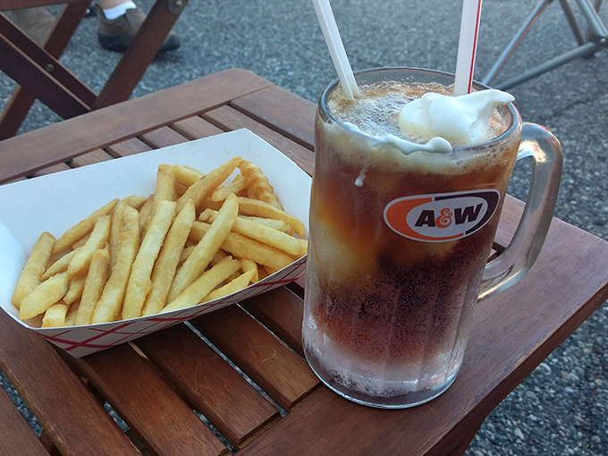 A frosty mug of root beer with a scoop of vanilla ice cream &ndash; the float that launched a thousand childhood memories.