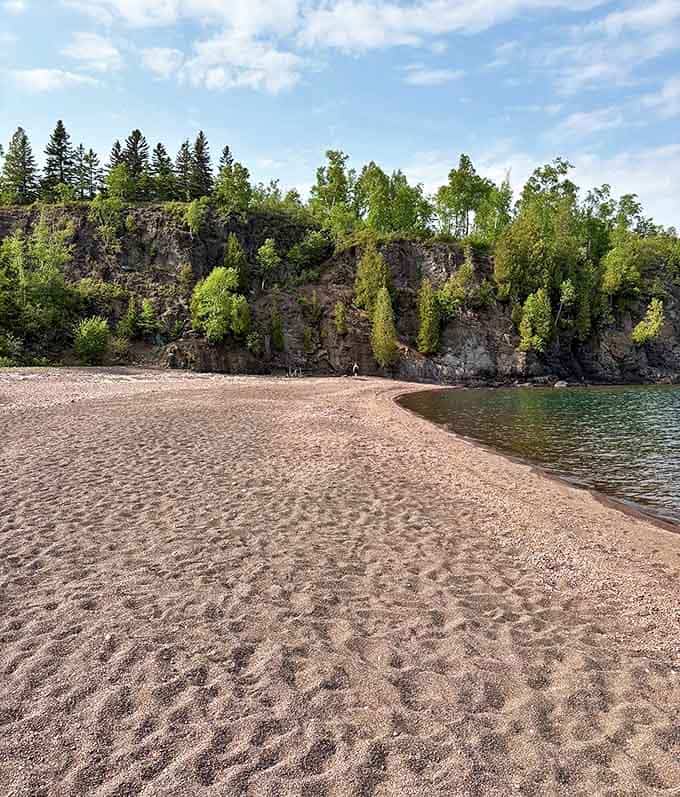 The surprisingly soft sands invite wiggling toes and lazy afternoon naps under Minnesota's generous summer sun.