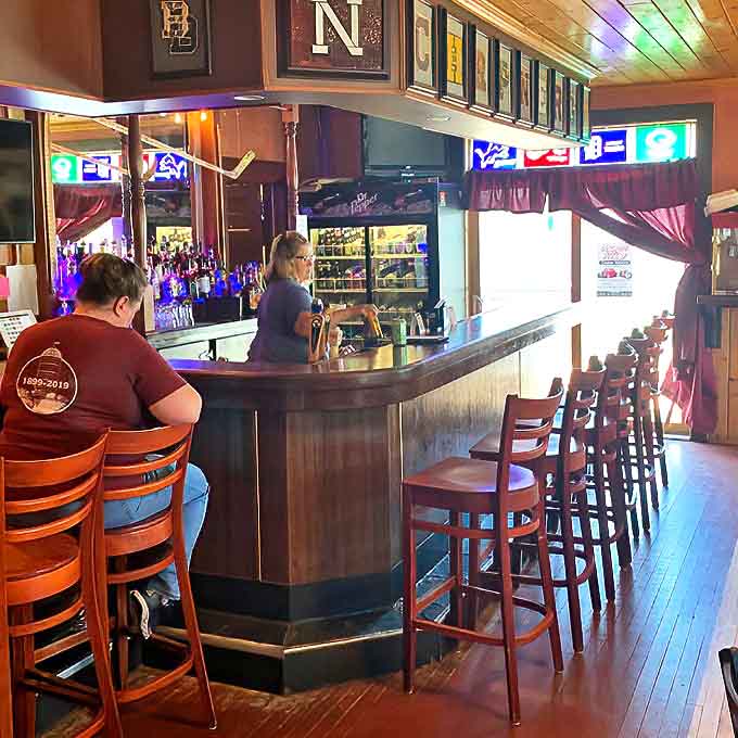 Friendly service is part of the Nahma experience, where conversations with staff often reveal fascinating tidbits about local history.