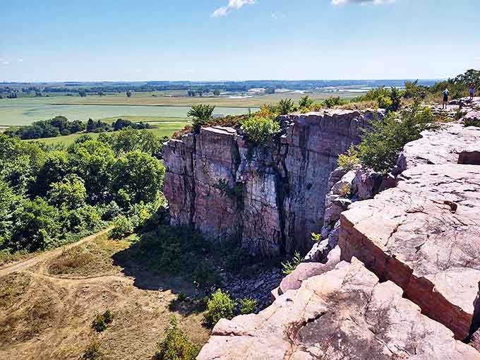 The view from these cliffs stretches across three states, offering a panorama so vast it might cure your teenager's screen addiction.
