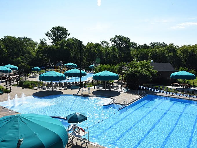 Under clear blue skies, the park's multiple pools offer different experiences for every type of water enthusiast.
