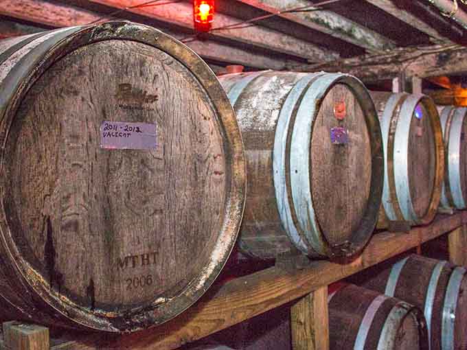 Where the magic happens &ndash; these oak vessels aren't just for show, they're working their time-honored alchemy on tomorrow's vintages.