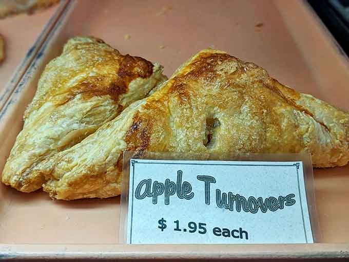 Apple turnovers that look like they were folded by angels and baked in heaven. At that price, they're practically giving away happiness.