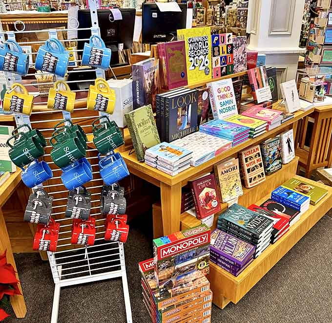 A treasure trove of bookish delights &ndash; colorful tote bags for carrying your literary haul alongside games and bestsellers.