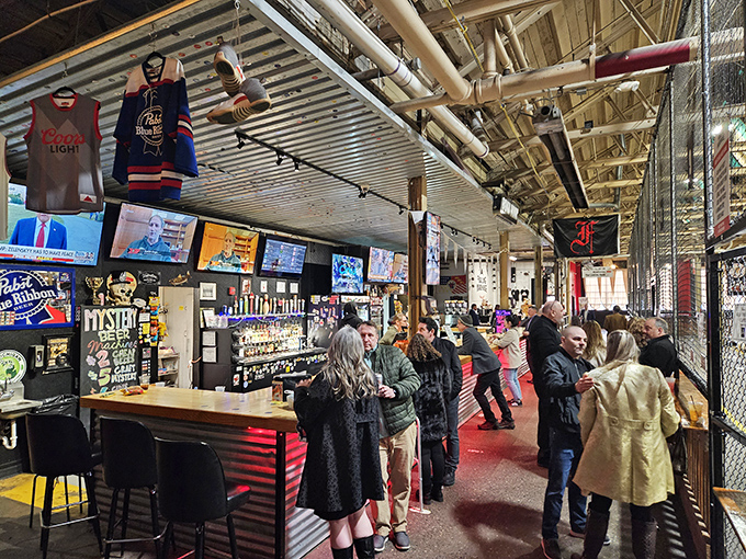 The bar area serves as command central &ndash; where liquid courage is dispensed and tales of impossible shots grow taller with each round.